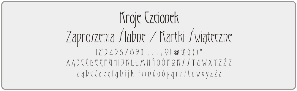 KROJE CZCIONEK : CZCIONKA 103