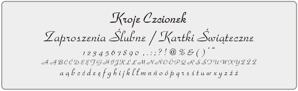 KROJE CZCIONEK : CZCIONKA 20