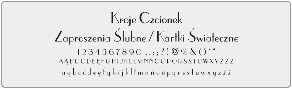 KROJE CZCIONEK : CZCIONKA 21