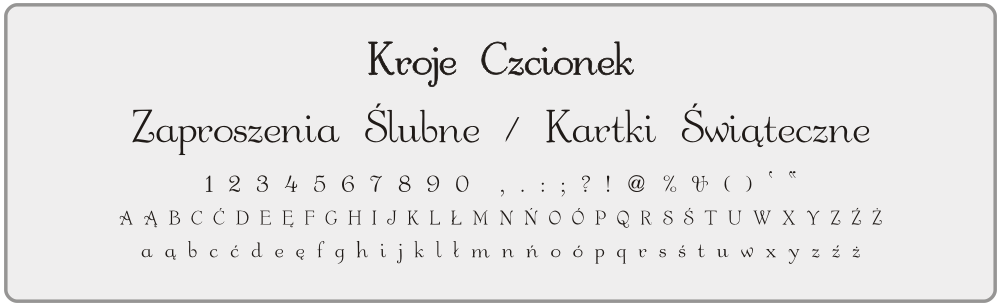 KROJE CZCIONEK : CZCIONKA 34